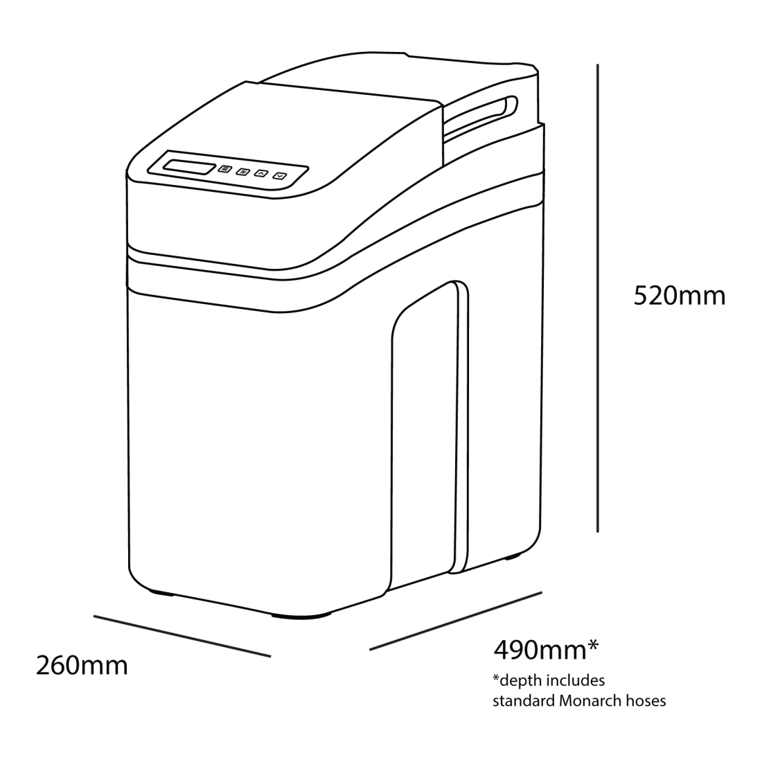 Monarch LUXE HE Water Softener + Half Price 10kg Salt Offer